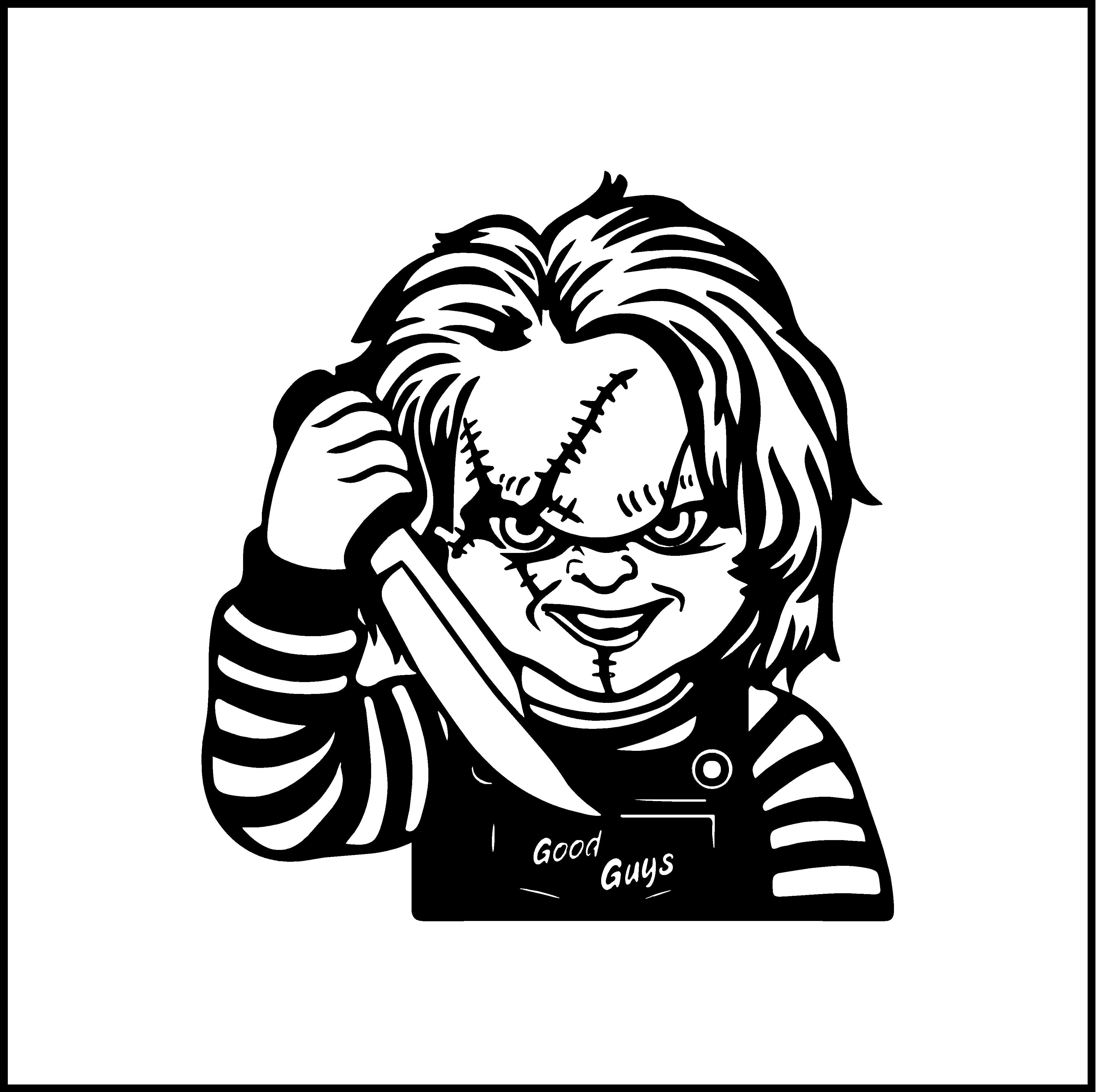 Chucky Doll With Knife Vinyl Decal – Pro Line Decals